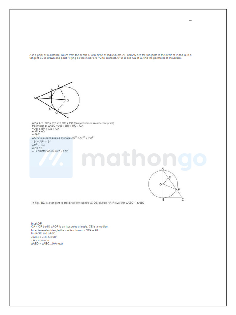 RD_Sharma_Class_10_Chapter_8_Circles | PDF | Bus Transport