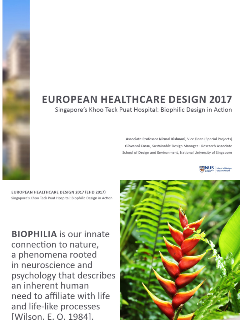 Biophilic Design at Khoo Teck Puat Hospital | PDF | Sustainable ...