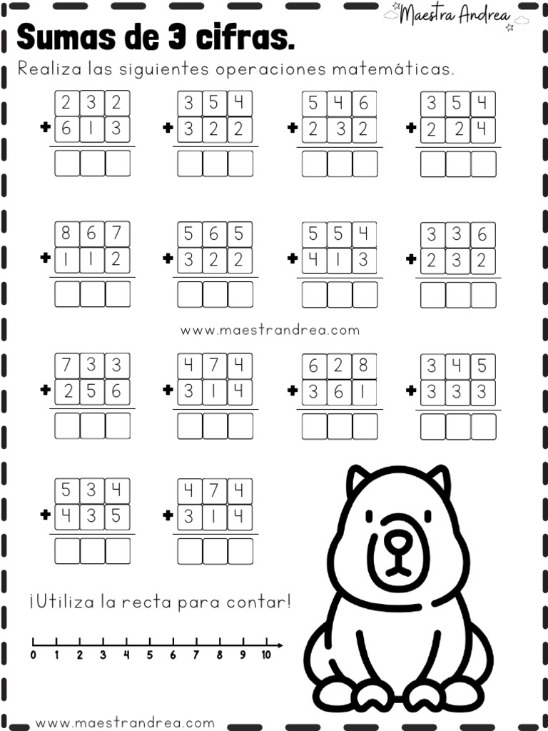 Sumas y Restas 3 Cifras | PDF