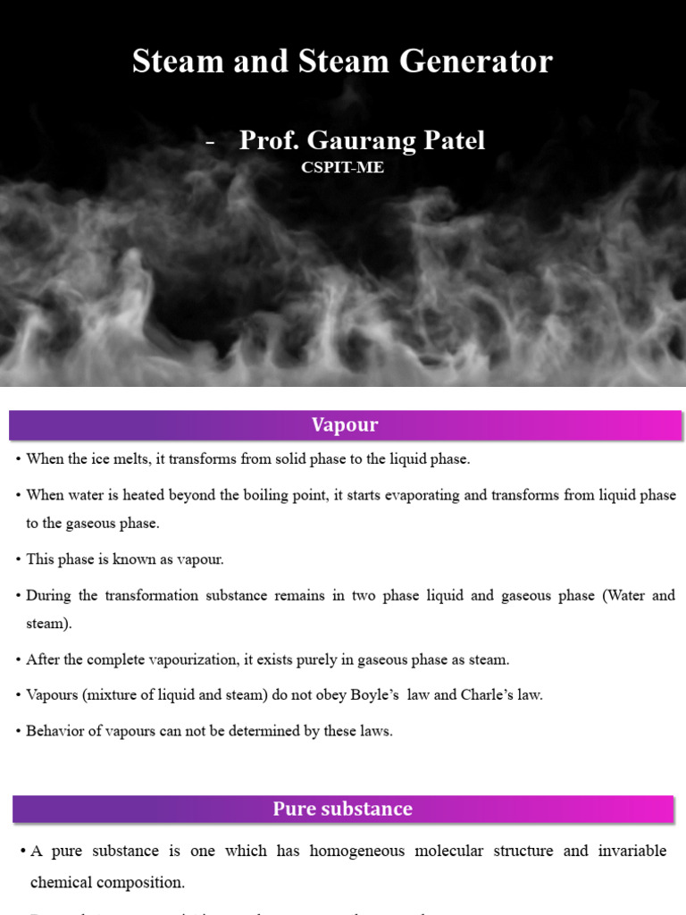 Steam and Steam Generator | PDF | Boiler | Steam