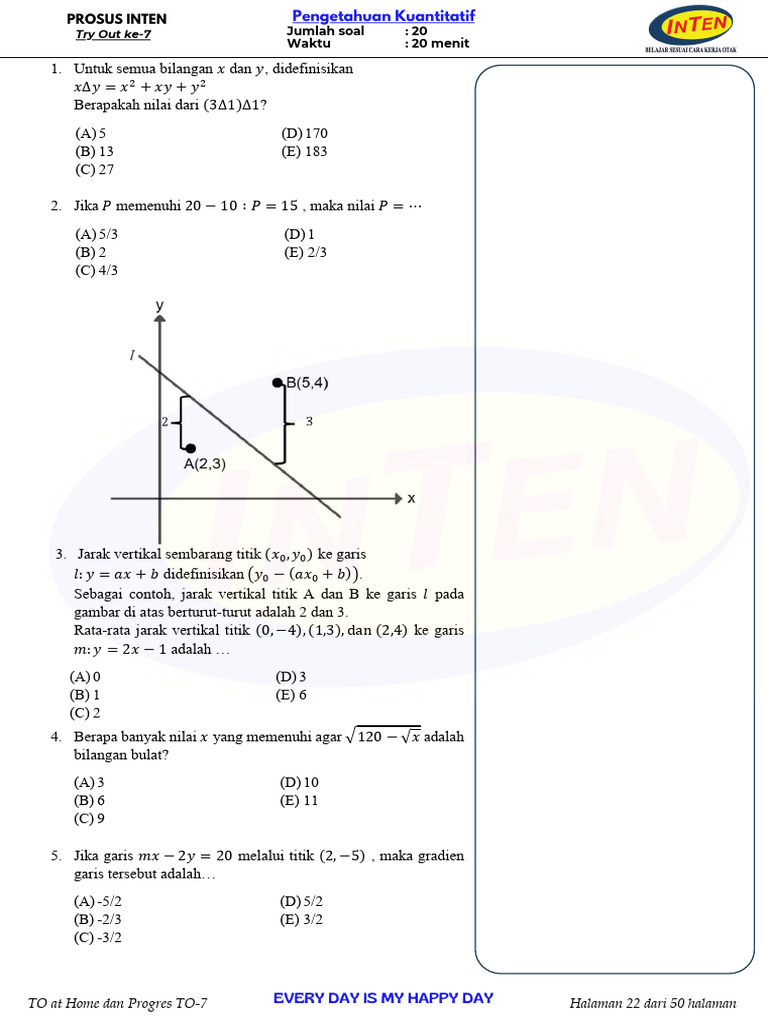 Soal Tryout 7 Prosus Inten | PDF