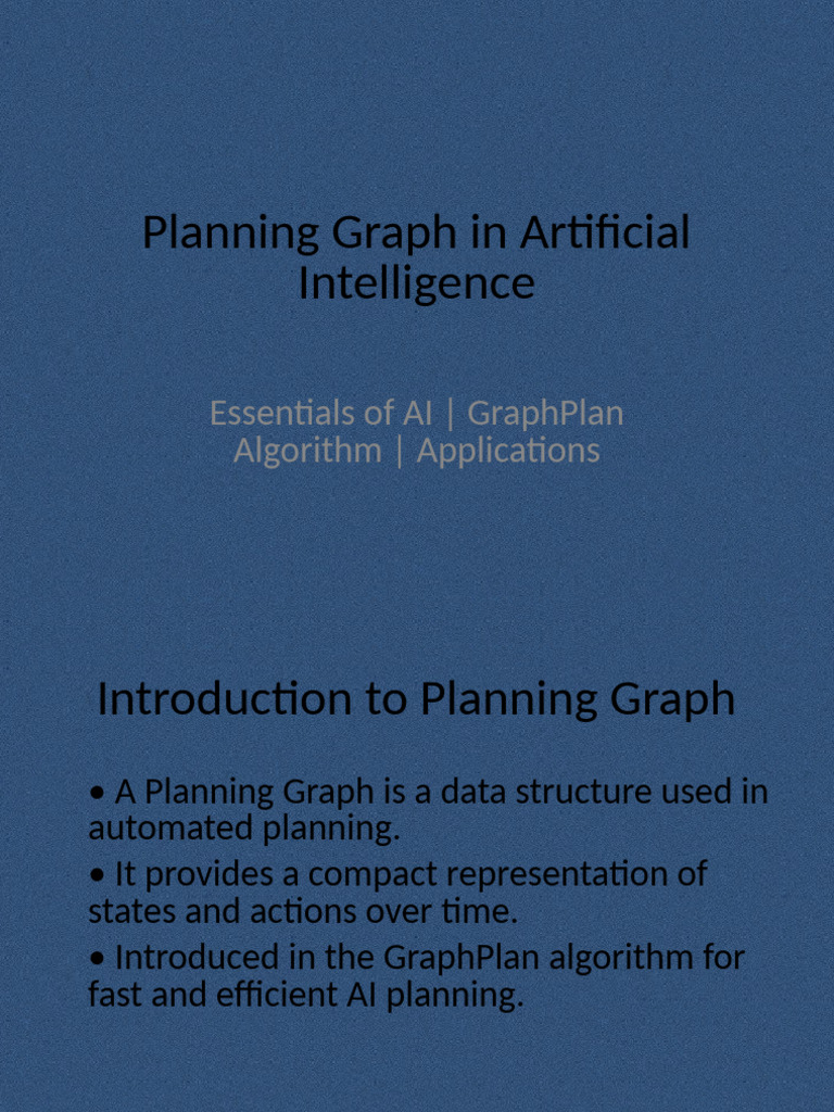 Planning Graph AI PPT | PDF