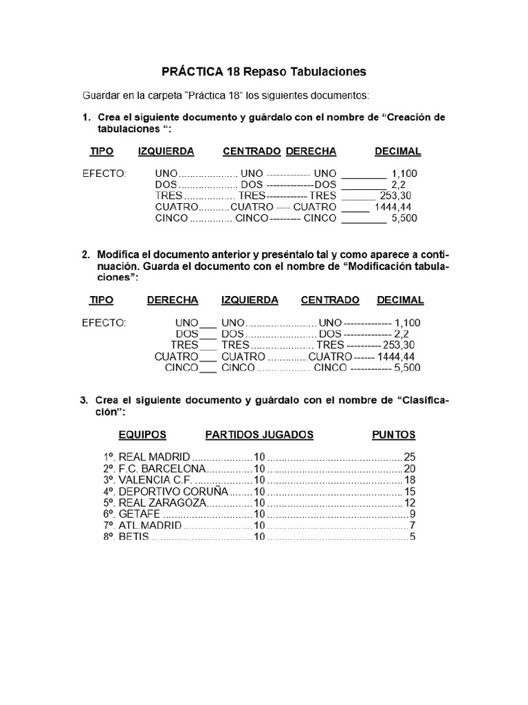 18_Tabulaciones (1) | PDF