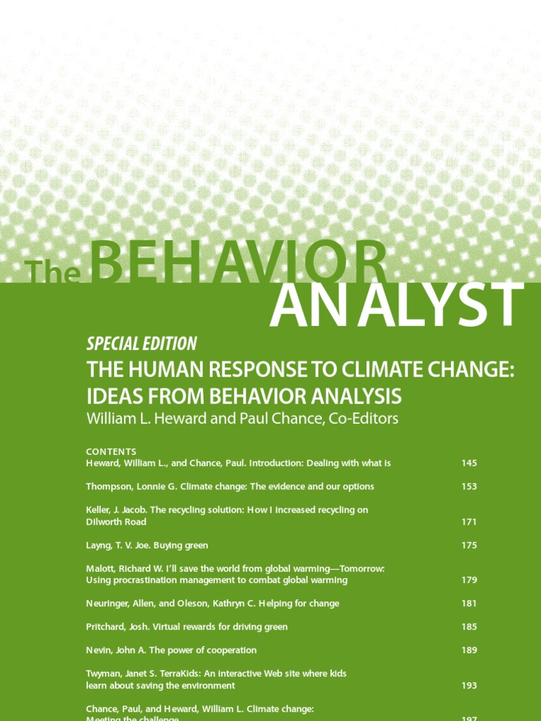 Thebehavioranalyst Climatechange | PDF | Climate Change | Glacier