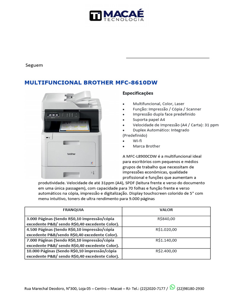 Armando - Teresópolis (Brother 8610) | PDF