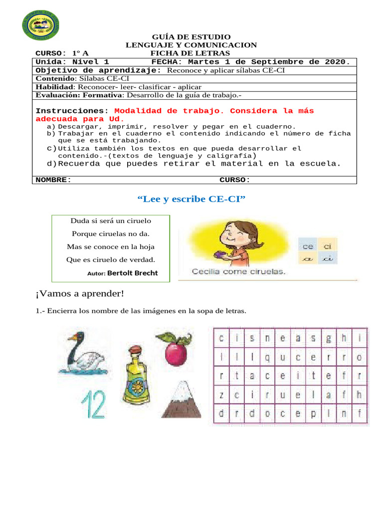 Ficha Ce Ci | PDF