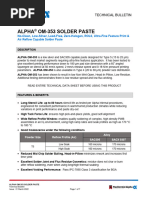 ALPHA OM 340 Solder Paste Datasheet | PDF