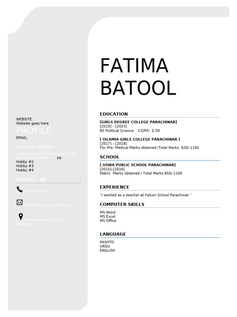 Fatima Batool | PDF