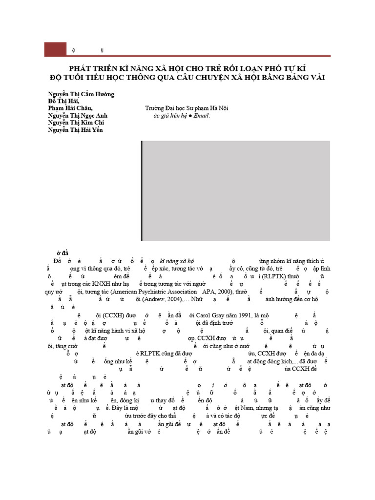 (TRẺ PHỔ TỰ KỶ) 7.-nguyn-th-cm-hng-v-cs | PDF