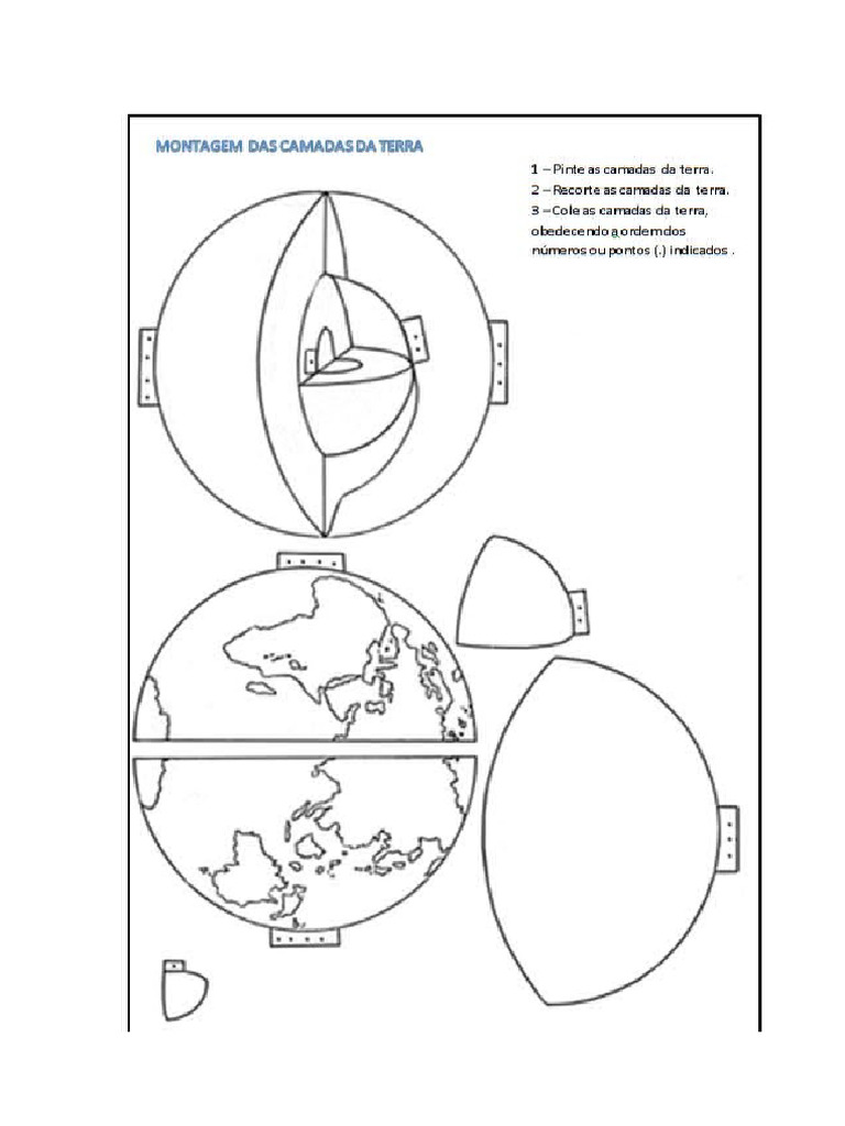 Atividades Adaptada. Camadas Da Terra | PDF