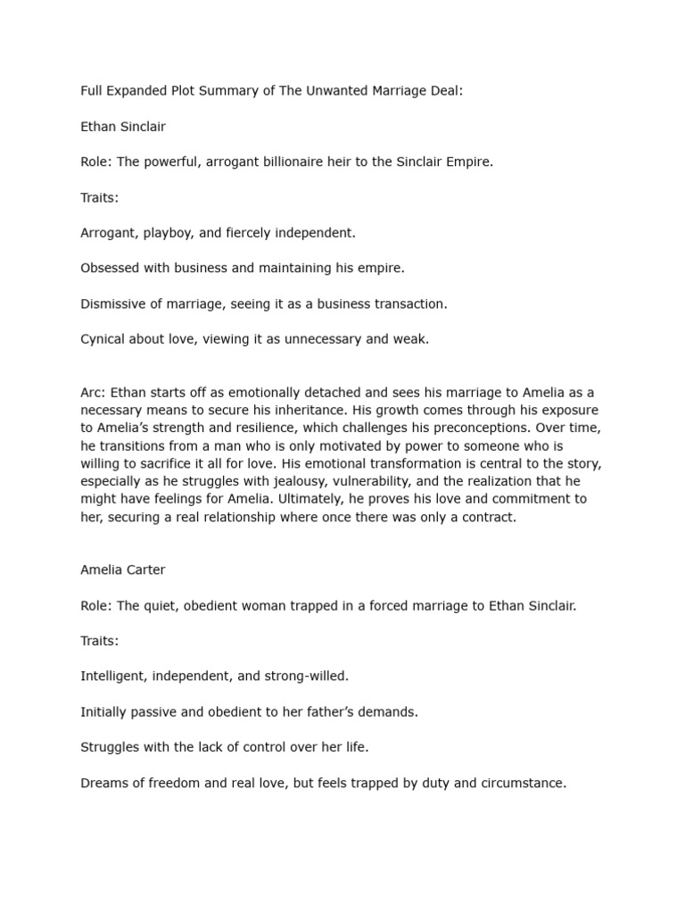 Unwanted Marriage ? Outline | PDF | Love