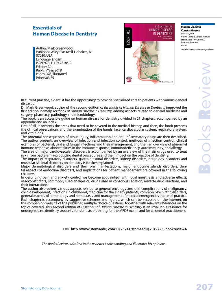 Essentials of Human Disease in Dentistry | PDF | Dentistry | Infection