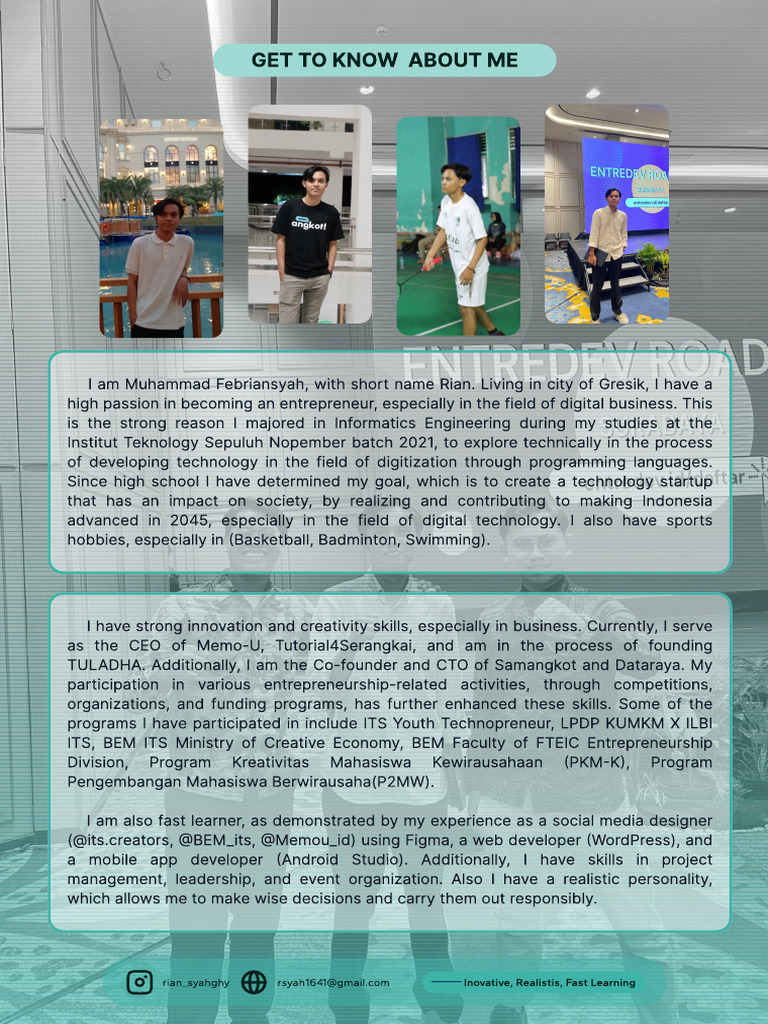 Slide 1 - Get To Know About Me | PDF