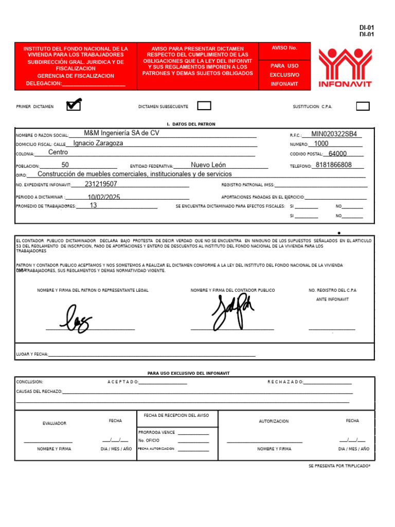 pdfcoffee.com_formato-alta-infonavitdoc-4-pdf-free | PDF | Contador