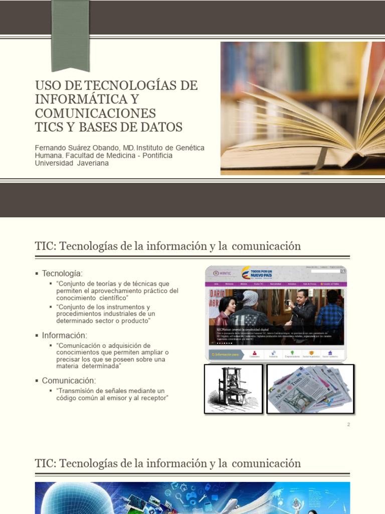 TICS y Base de Datos | PDF | Tecnología de información y comunicaciones | Datos