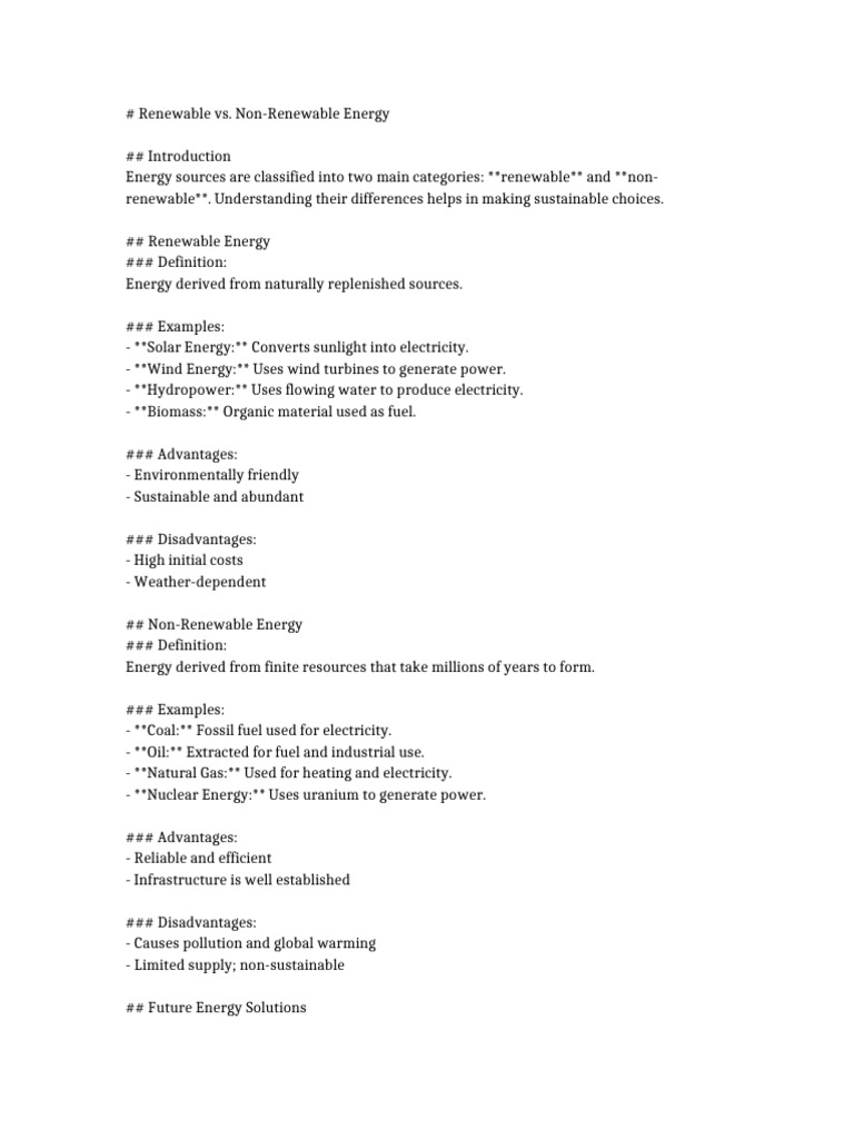 Renewable_vs_NonRenewable_Energy (1) | PDF