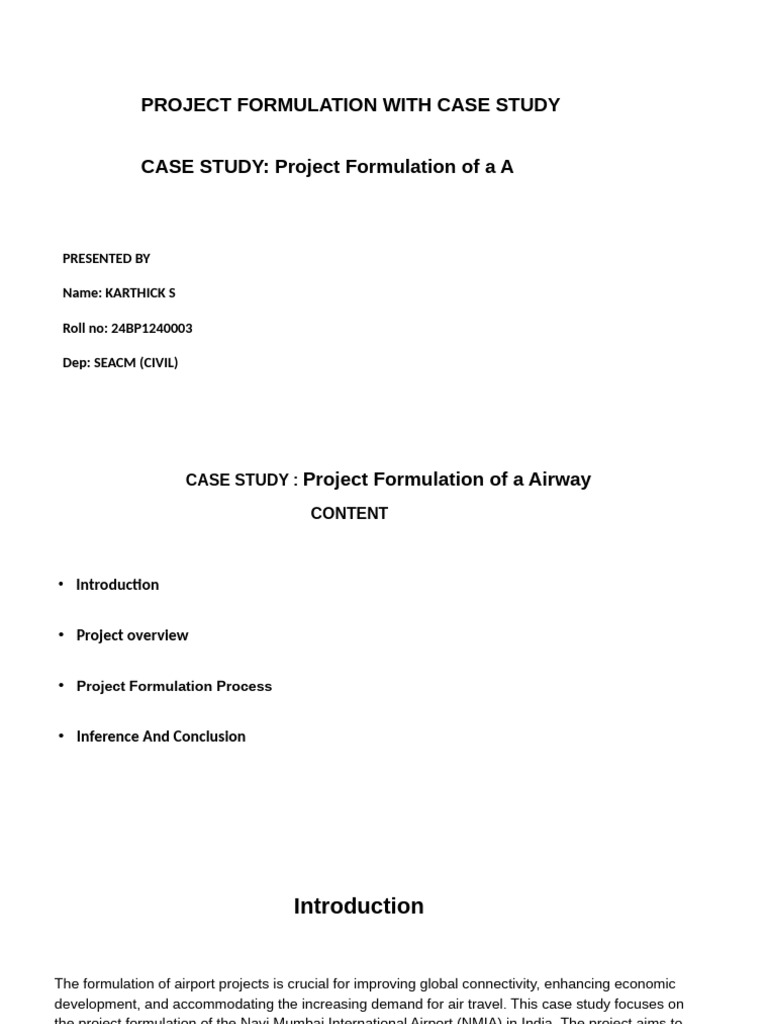Project Formulation of A Airway | PDF | Economies | Natural Environment