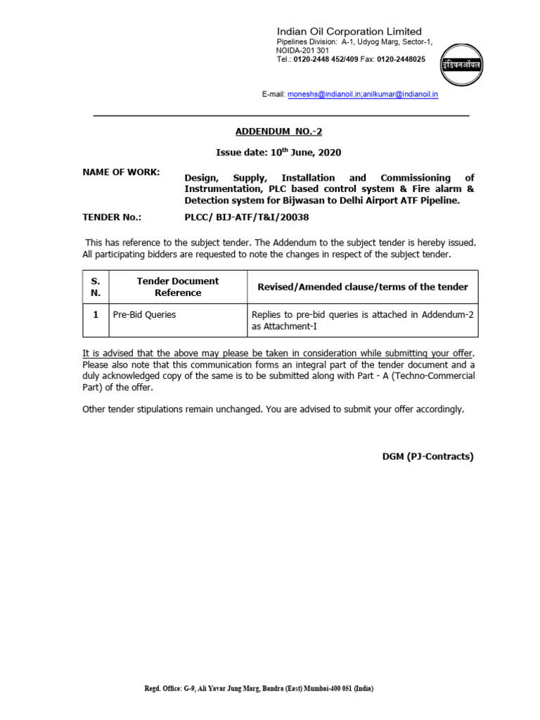 Addendum 2 | PDF | Specification (Technical Standard) | Programmable ...