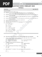 Maharashtra HSC Physics 2024 Paper | PDF | Inductor | Photoelectric Effect