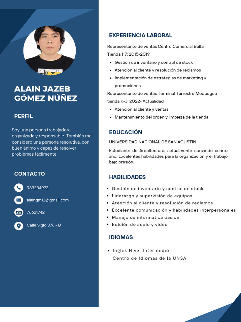 Currículum Vitae Alain Gomez | PDF