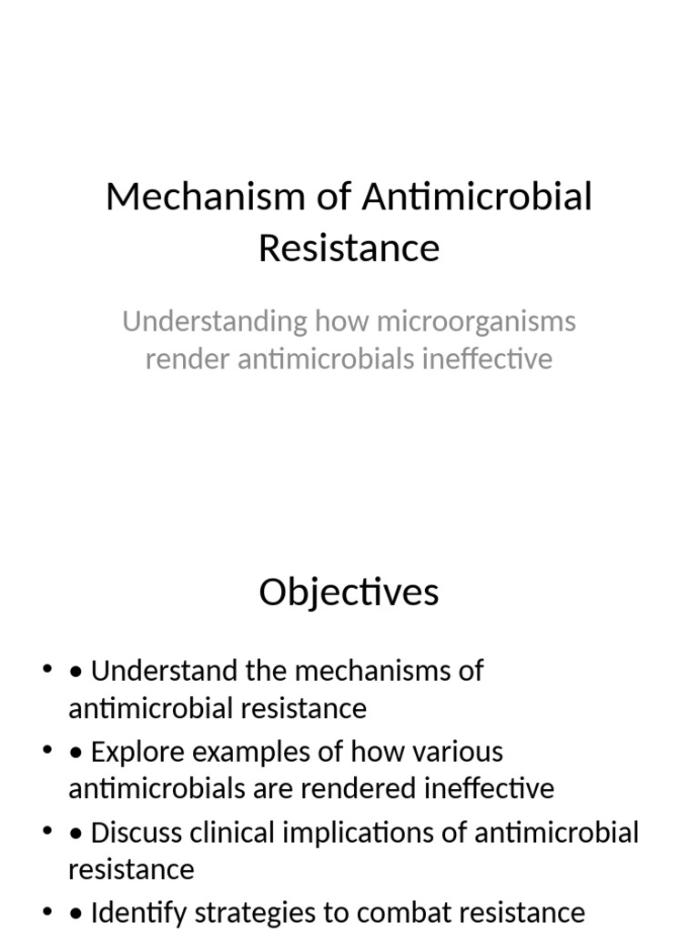 Antimicrobial Resistance Mechanisms Explained | PDF | Antimicrobial ...