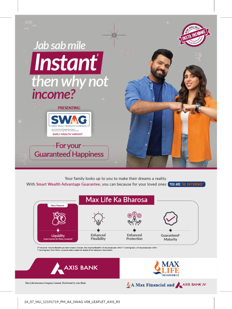 Max Life Smart Wealth Advantage Plan | PDF | Insurance | Life Insurance