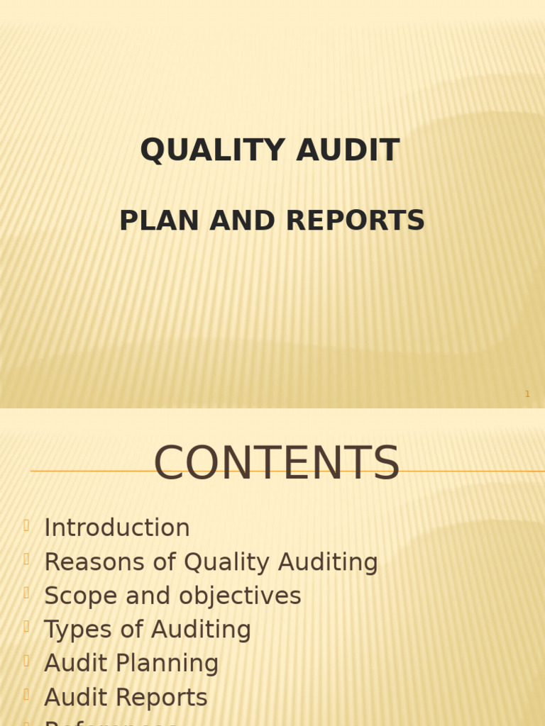 Quality Audit Planning and Reporting Guide | PDF | Audit | Auditor's Report