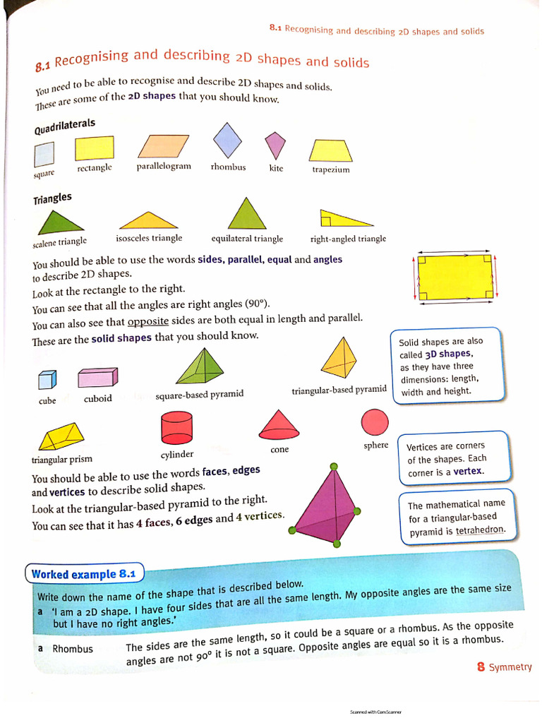 Notes Symmetry Grade 7B | PDF