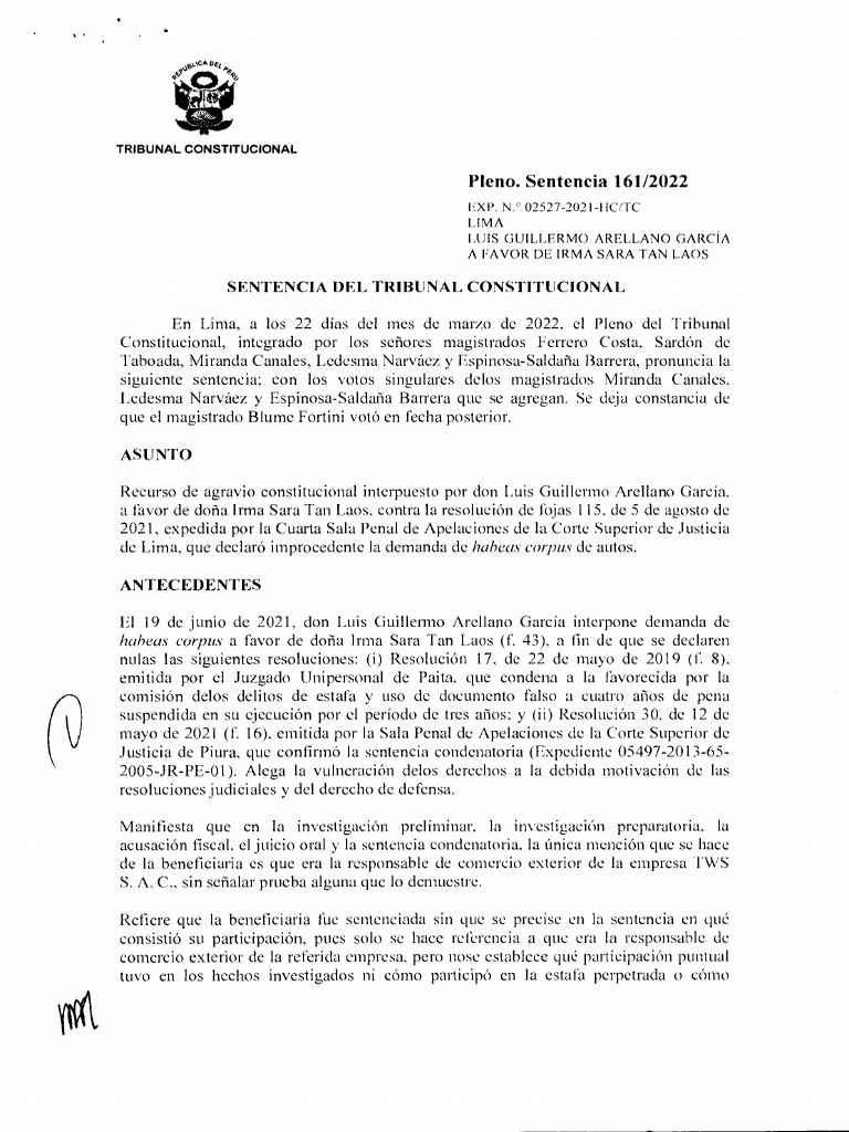 STC 22 0161 Exclusión de Abg X Uno de Oficio, Excepcional, Tiempo | PDF | Caso de ley | Judicaturas