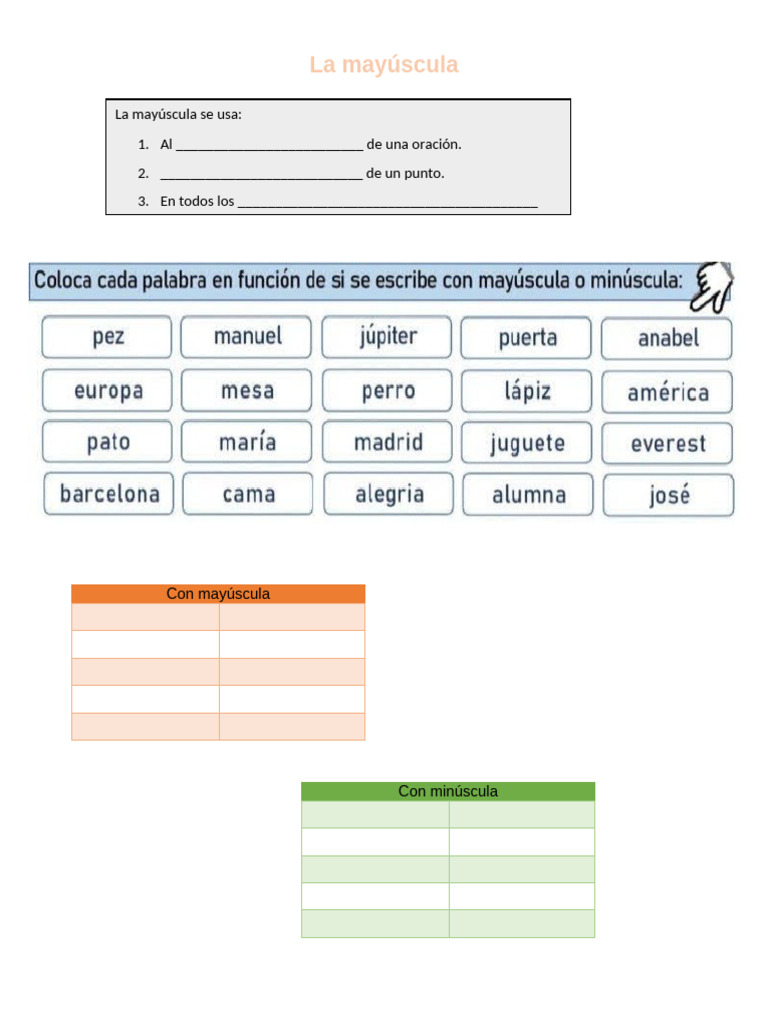 Uso de la mayúscula en español | PDF