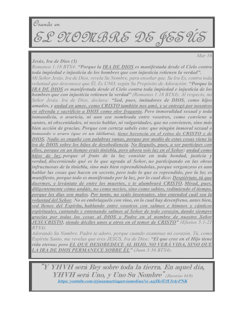 Jesús, La Ira de Dios 3 | PDF