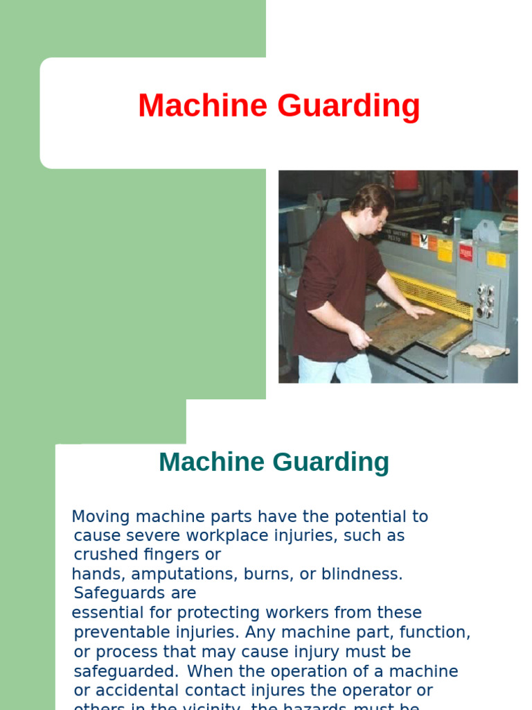 Machine Guarding HSE Traning Presentation | PDF | Gear | Machines