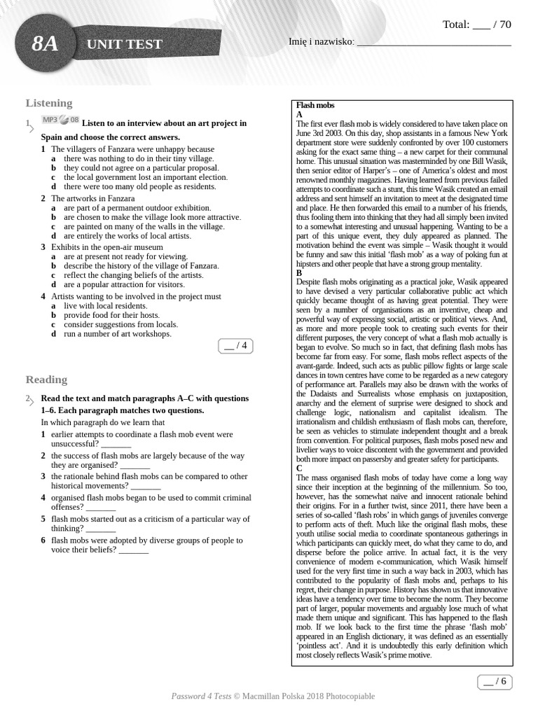 Password Reset C1 - C2 - UT - 8A | PDF