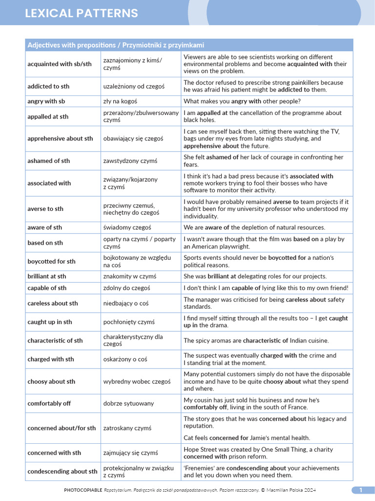 Repetyt Maturalne-Advanced Lexical Patterns | PDF
