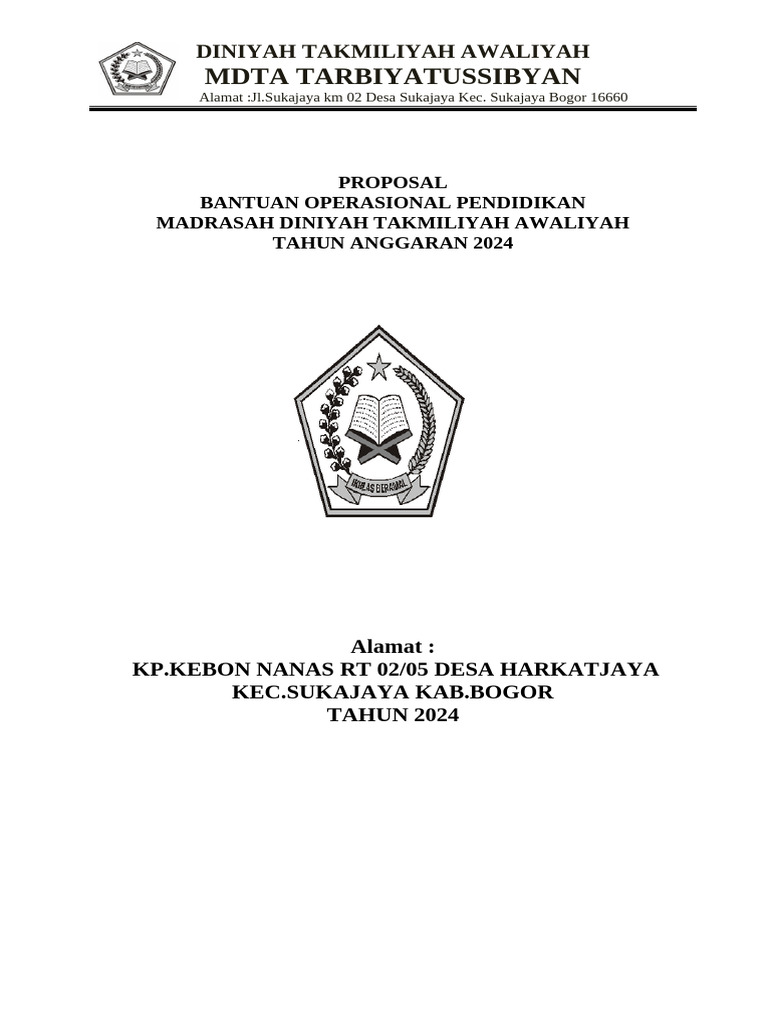 Proposal Dta Tarbiyatussibyan | PDF