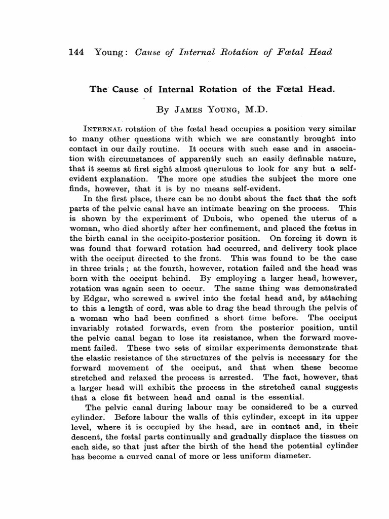 Causes of Foetal Head Rotation | PDF | Pelvis | Anatomical Terms Of Motion