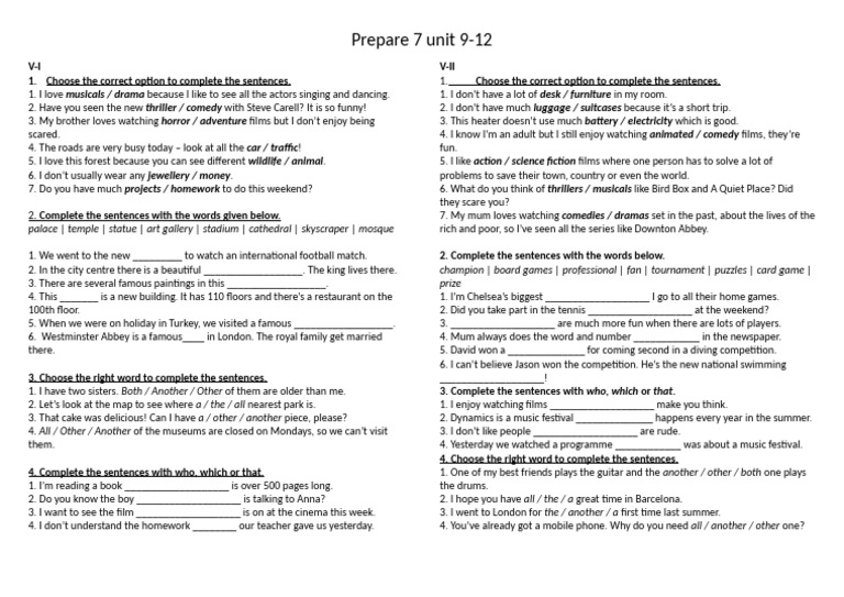 Prepare 7 unit 9-12 | PDF