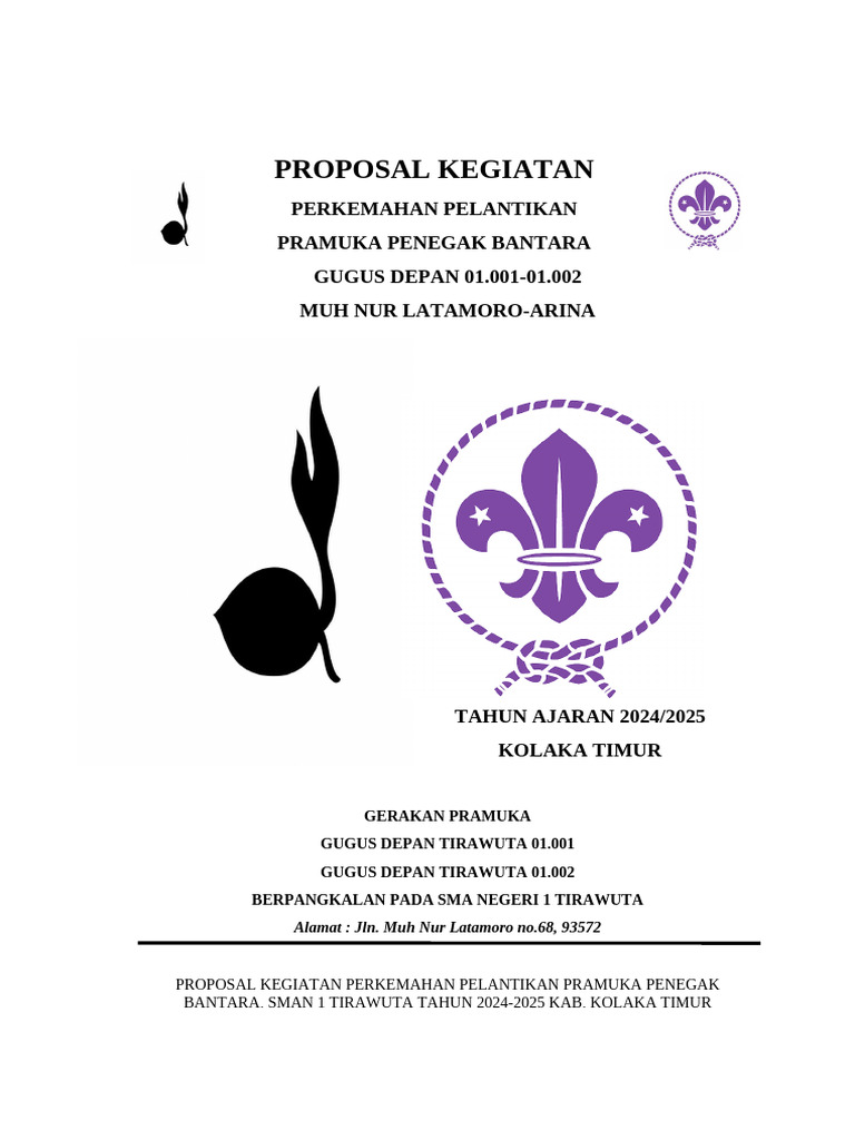 PROPOSAL KEGIATAN PRAMUKA | PDF