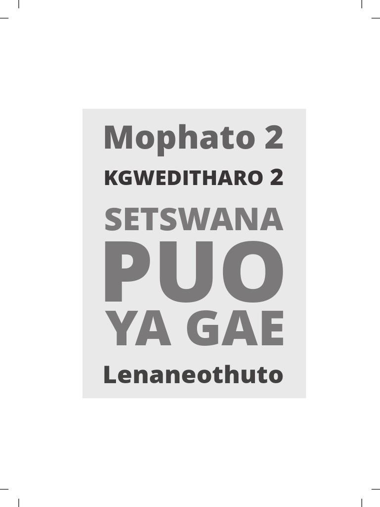 Gr 2 Term 2 2020 Hl Setswana Lesson Plan | PDF | Languages Of Africa | Southern Africa