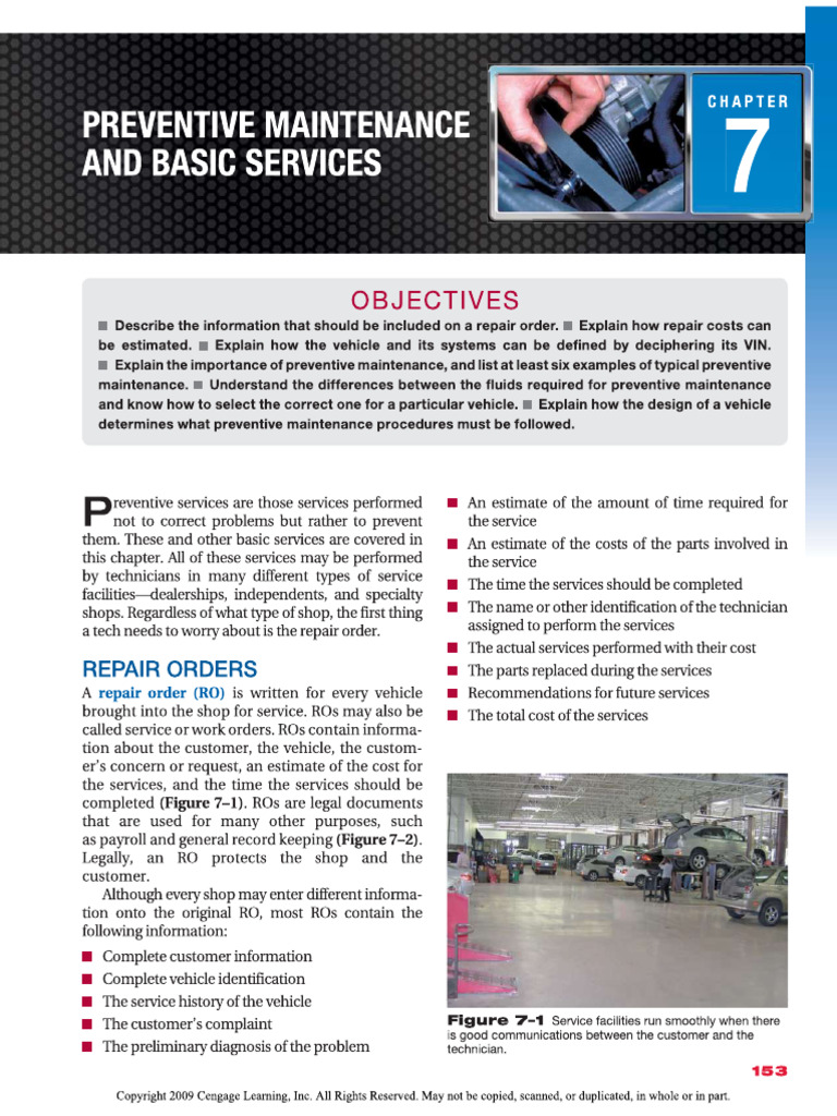 Chapter 7 - Preventative Maintenance | PDF