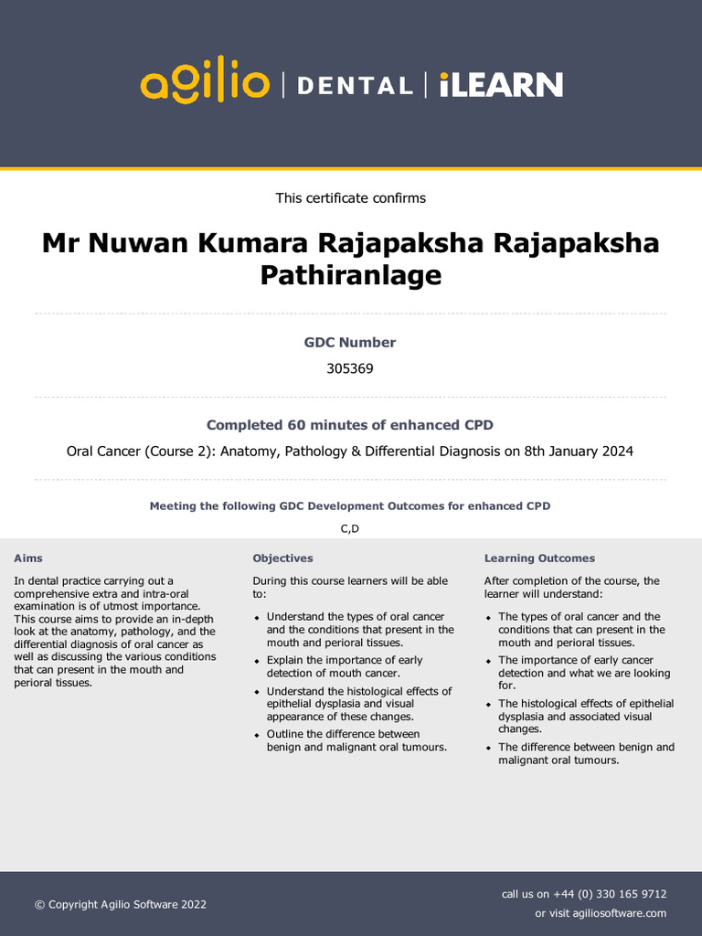 Oral Cancer (Course 2) - Anatomy, Pathology & Differential Diagnosis ...