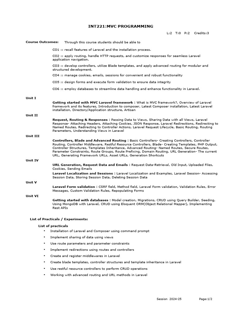 frmCourseSyllabusIPDownload (7) | PDF | Databases | Http Cookie