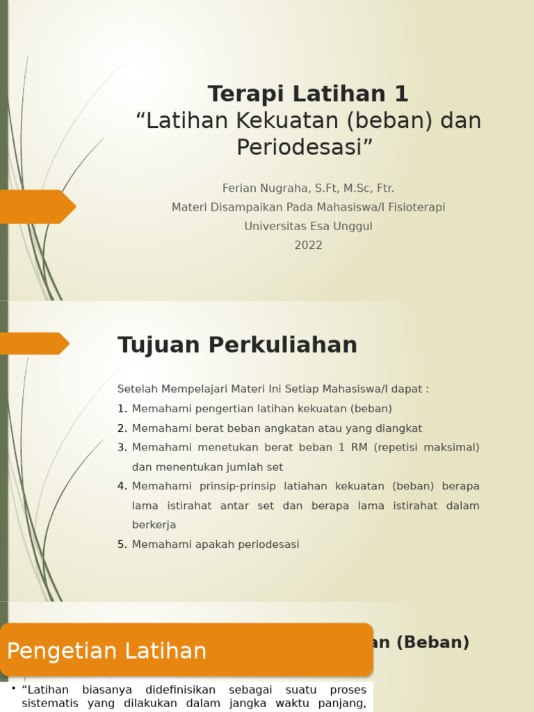 Terapi Latihan 1_Temu 14 Periodesasi 2022 | PDF