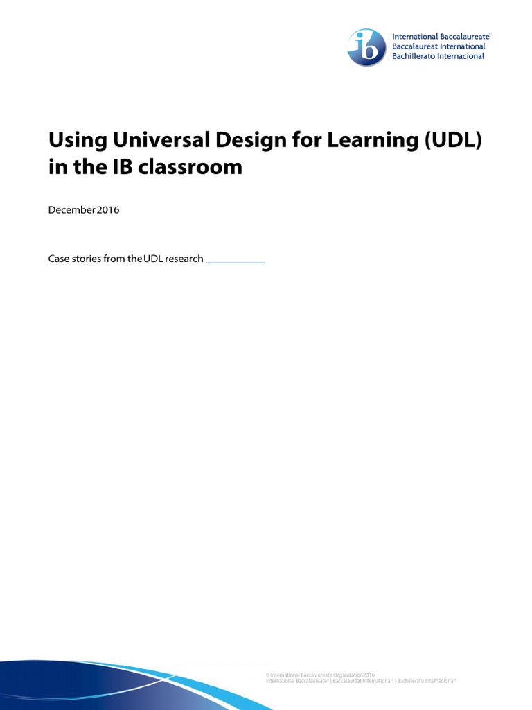 Universal Design For Learnong | PDF