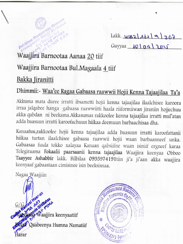 Waajjjraj Barnootaa Aanaa 20 Tiif Waajjira Barnootaa Bul - Magaala 4 ...