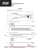 KCSE 2024 Geography Paper 1 With Answers | PDF | Volcano | Glacier