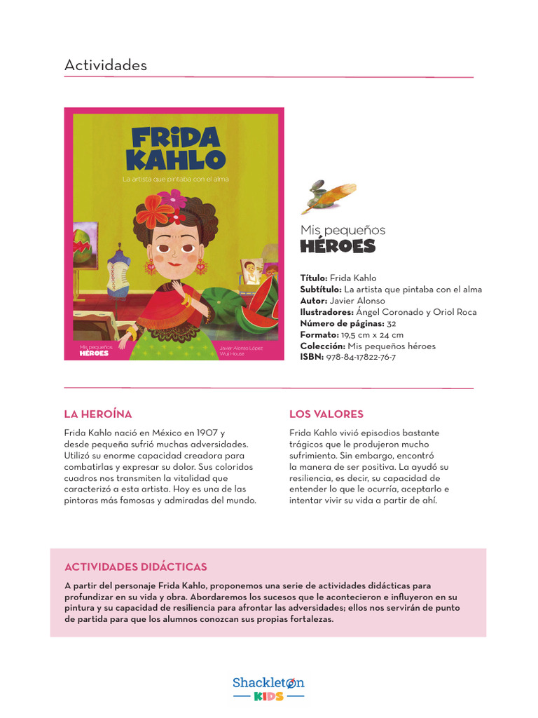 Actividades sobre Frida Kahlo para Niños | PDF