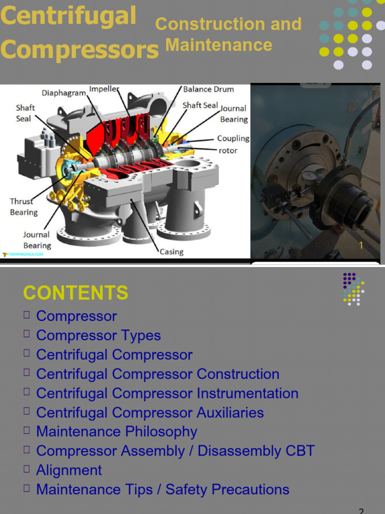 Centrifugal Compressor Maintenance Guide | PDF | Bearing (Mechanical ...