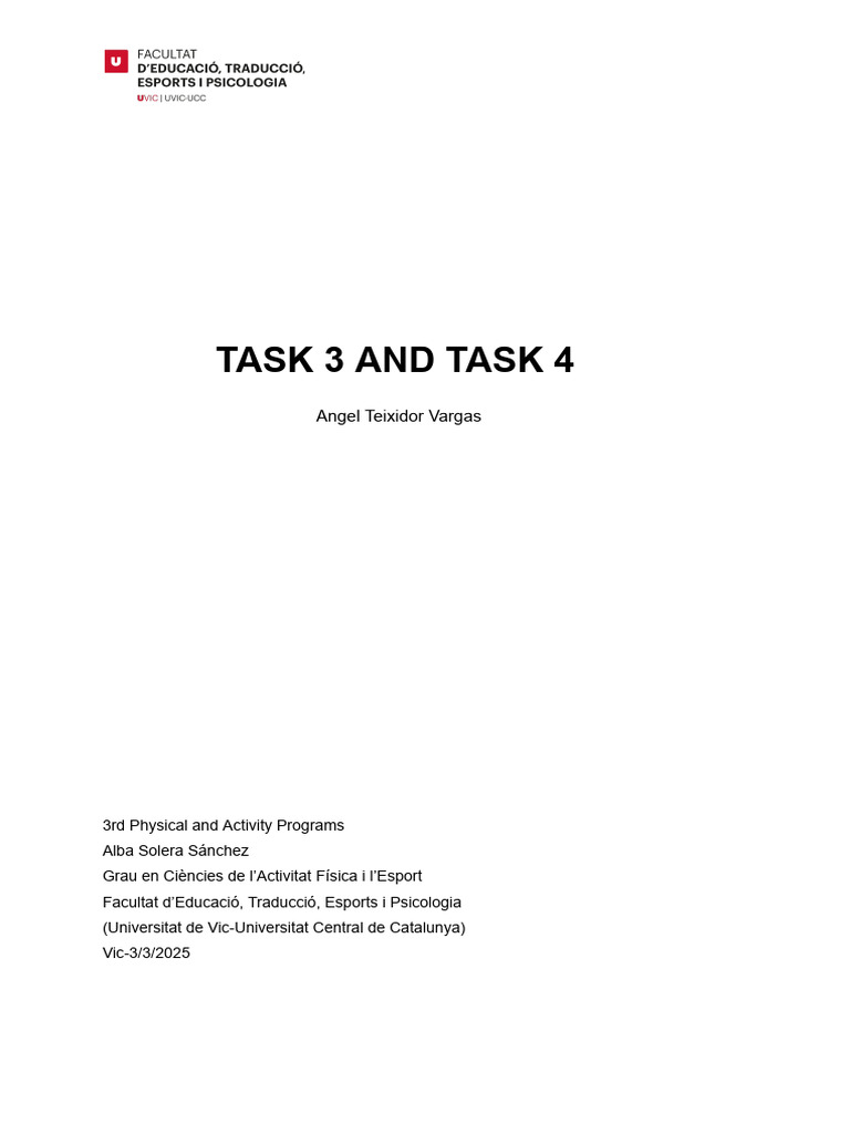 Task 3 and 4 Angel Teixidor Vargas 3rd CAFE G11A | PDF | Foods | Cardiovascular Diseases