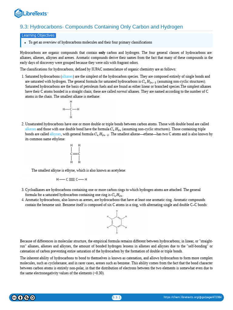 9.03 Introduction To Hydrocarbons | PDF | Hydrocarbons | Alkane